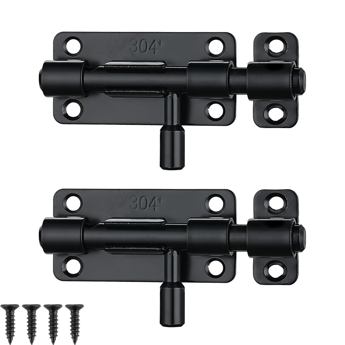 JQK Door Security Slide Latch Lock Barrel Bolt, 304 Stainless Steel ...