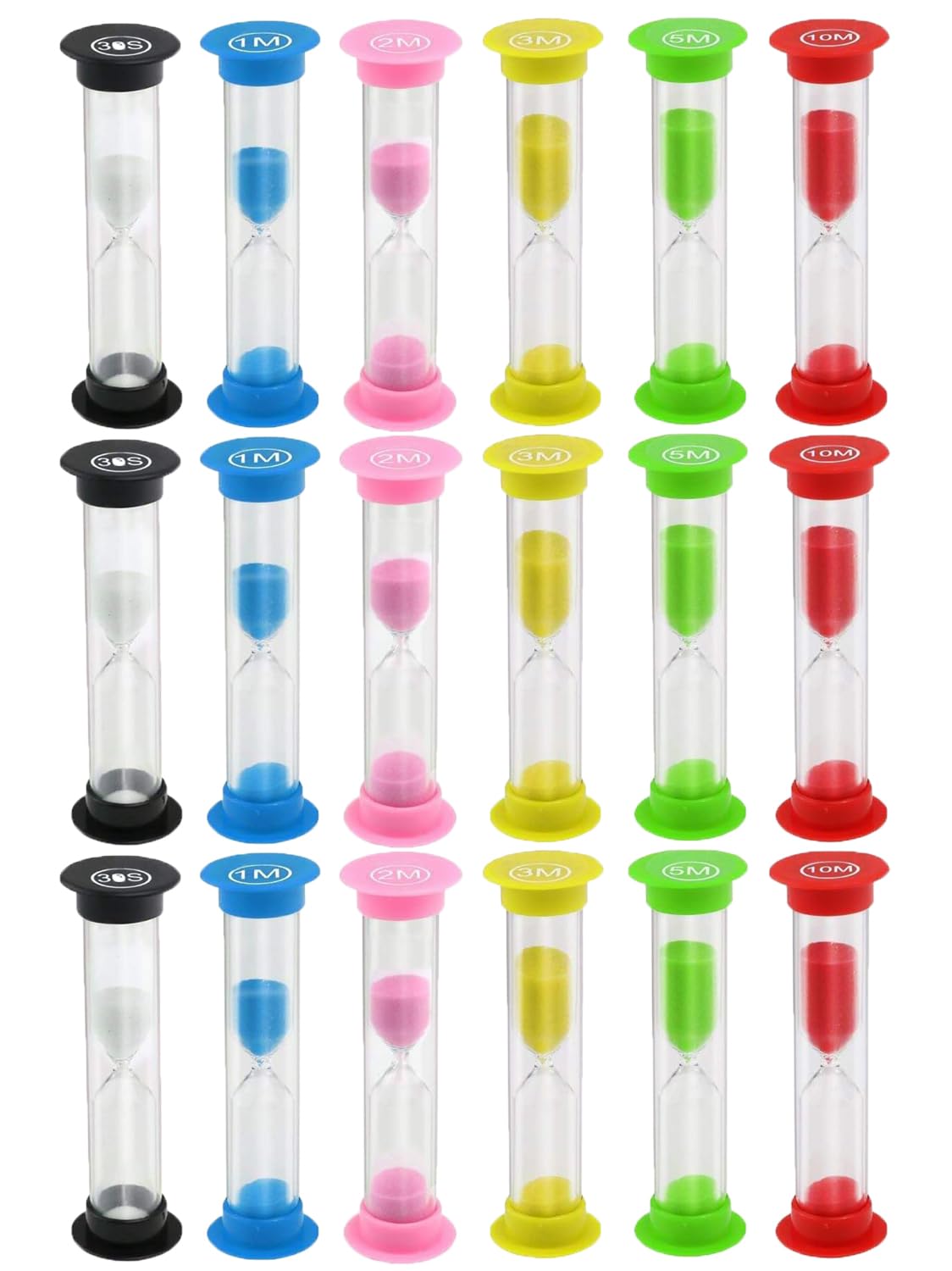 Snapklik.com : Sand Timer, 18 Pcs Colorful Hourglass Sandglass Sand ...
