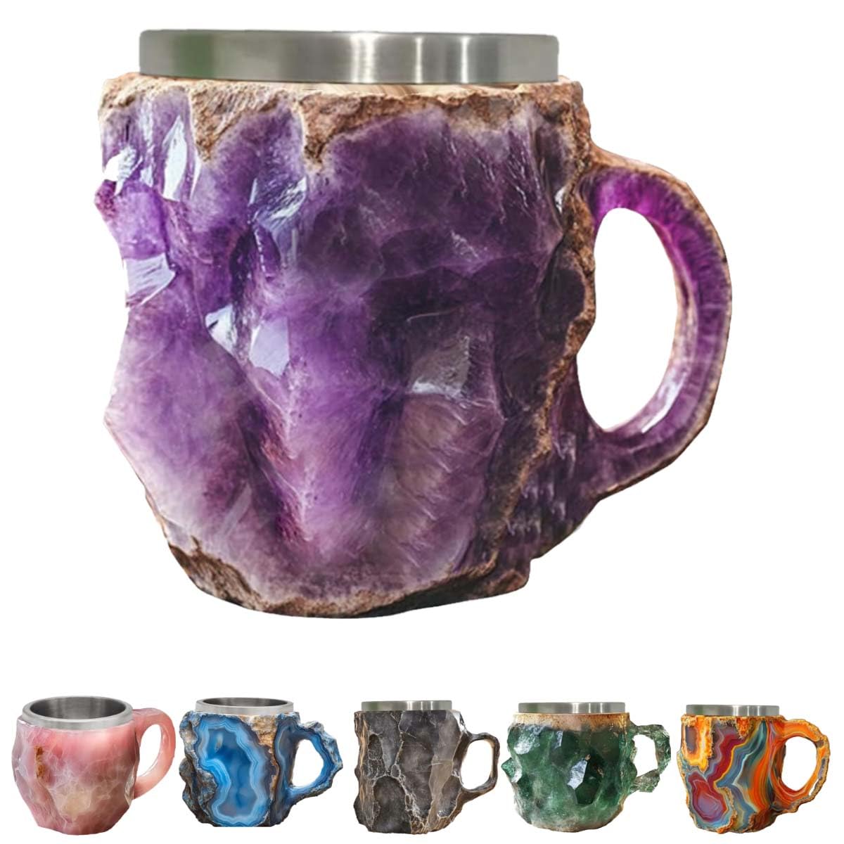 Amazon.com | CYANLUX Mineral Crystal Coffee Mug, Crystal Coffee Mug ...