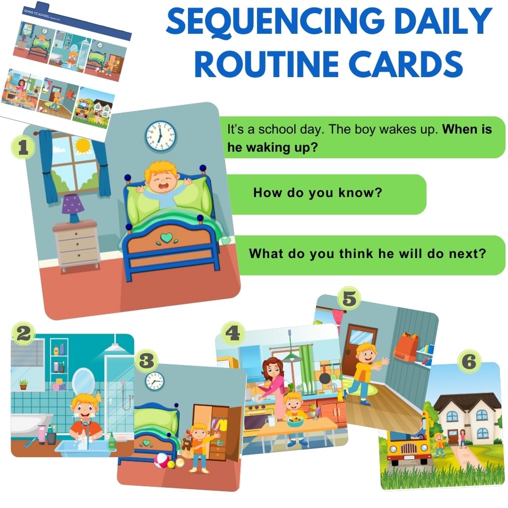 Snapklik.com : Sequencing Daily Routine Cards For Speech & Social ...