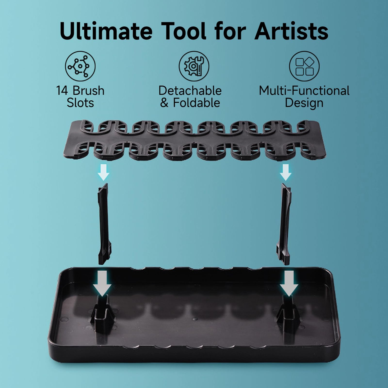 Snapklik.com : Plastic Paint Brush Holder, Clip-on Brush Holder ...