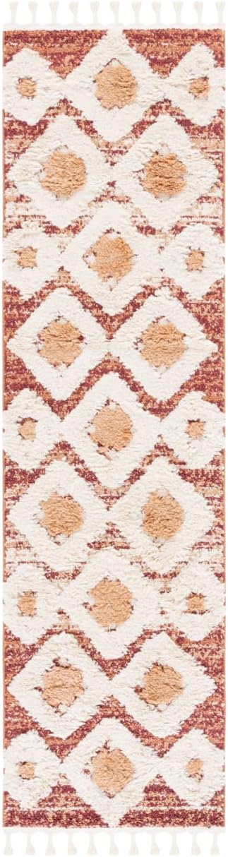 Amazon.com: SAFAVIEH Moroccan Tassel Shag Collection Runner Rug - 2'3 ...