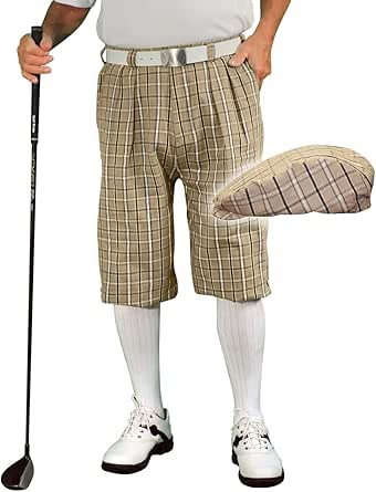 Amazon.com: Golf Knickers Plaid Mens 'Limited Edition' - Khaki - 40 ...