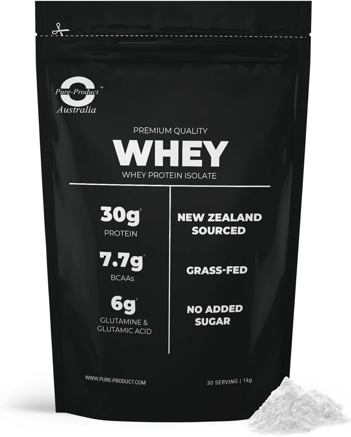 Pure Product Australia Whey Protein Isolate, Unflavoured, 1 kilograms ...