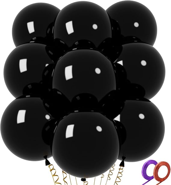 Amazon.com: 32Pcs Black Big Balloons 18 Inch, Round Large Latex Party ...