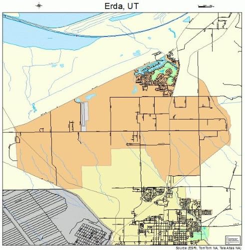 Amazon.com: Large Street & Road Map of Erda, Utah UT - Printed poster ...