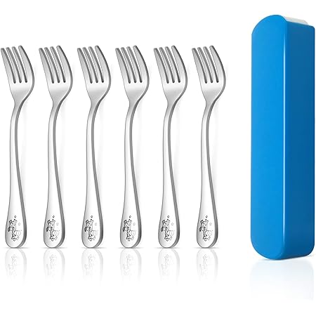 Toddler Fork, HaWare 6 Pcs Stainless Steel Kids Forks Set, Small Metal ...