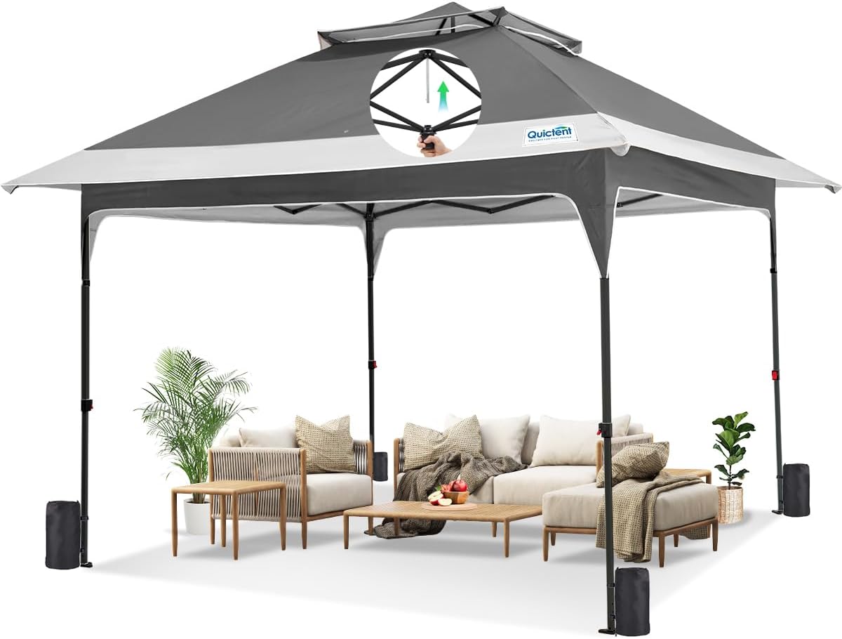 Amazon.com: Outsunny 12' x 12' Pop Up Canopy Tent with Netting and ...