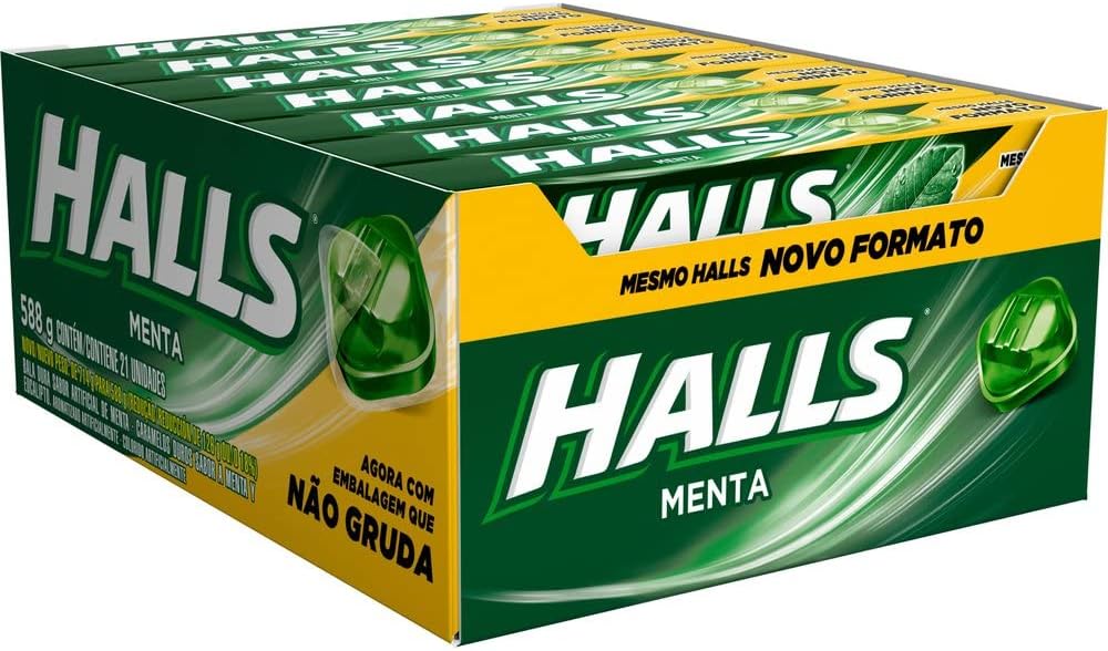 Halls Menta 21 Unidades de 28g | Amazon.com.br