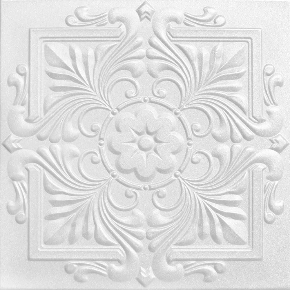 Amazon.com: White Styrofoam Decorative Ceiling Tile Harmony (Package of ...