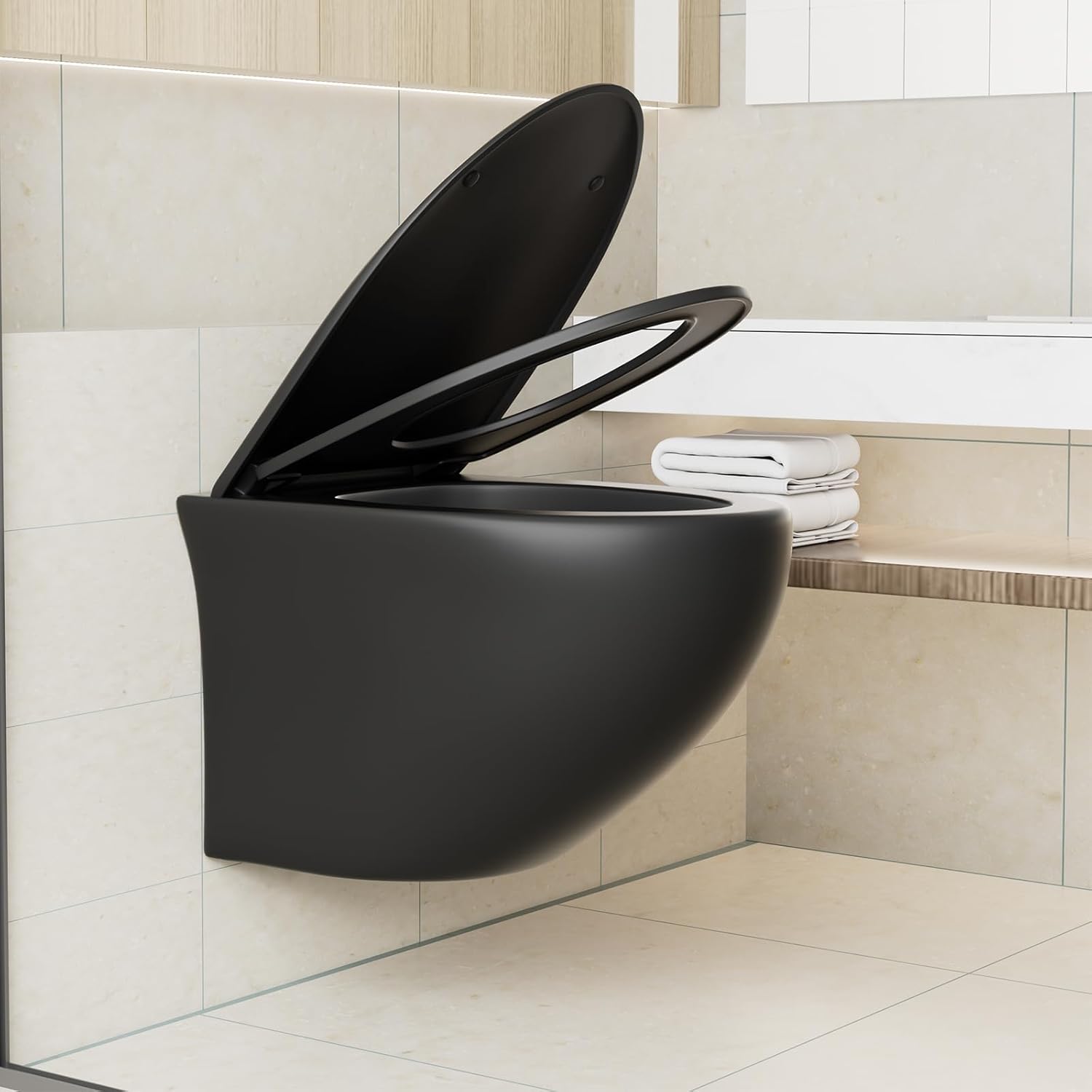 SUPERFLO Wall Hung Toilet bowl- Wall Mounted Toilet with Rear Outlet ...