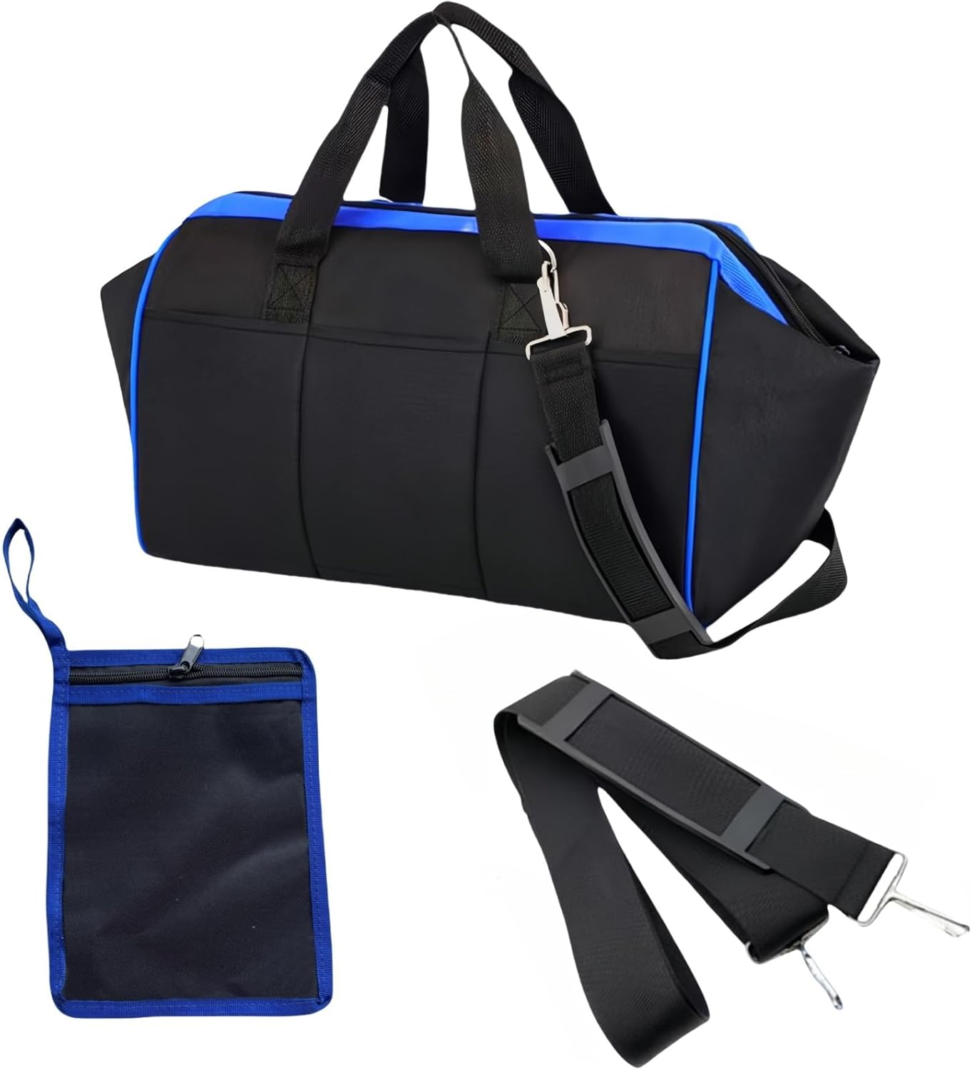 12-in Wide Mouth Tool Bag, Large Capacity tool storage bag, Waterproof ...