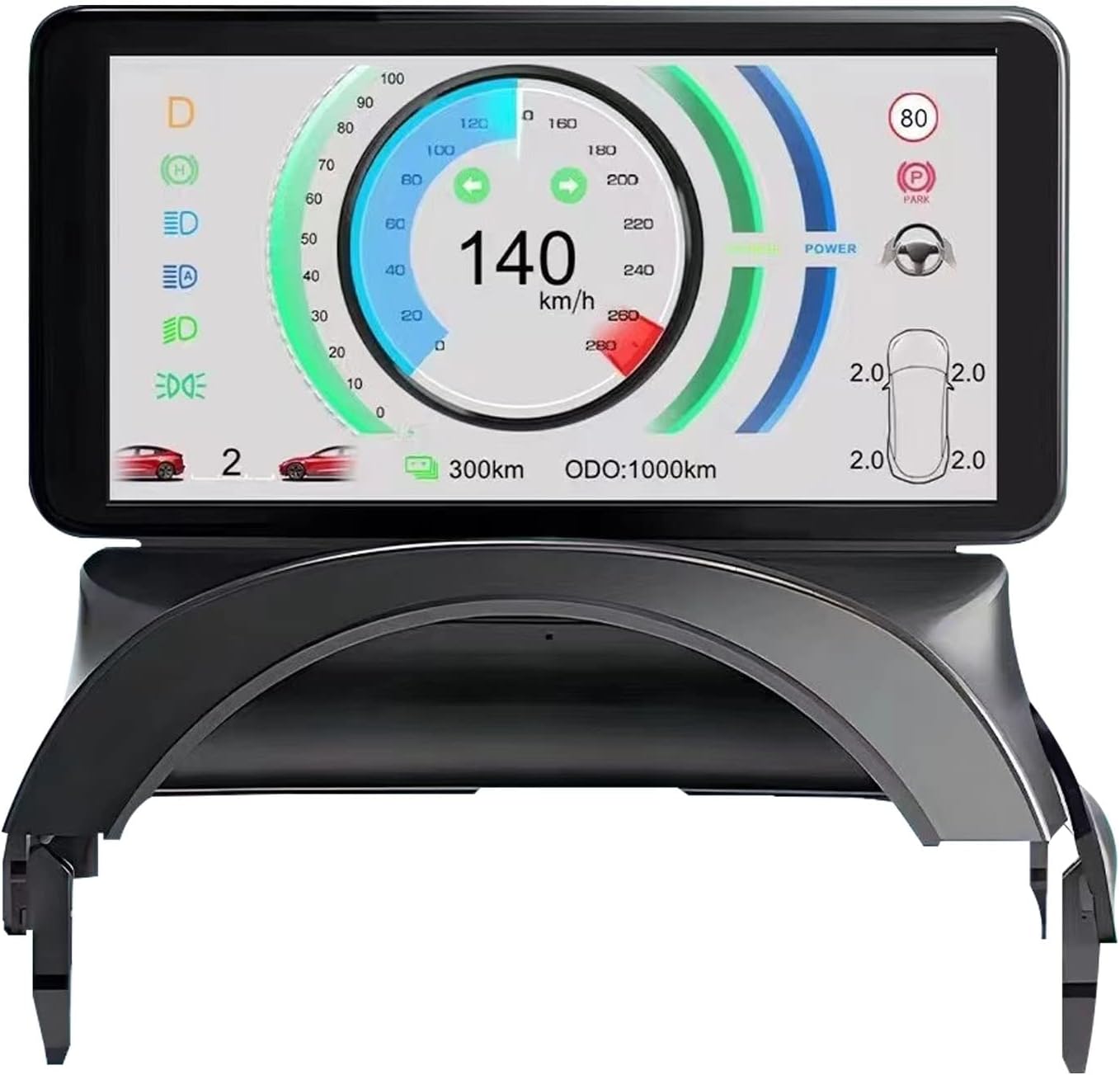 Amazon.com: HUD Display, High Accuracy LCD Speedometer Temperature Time ...