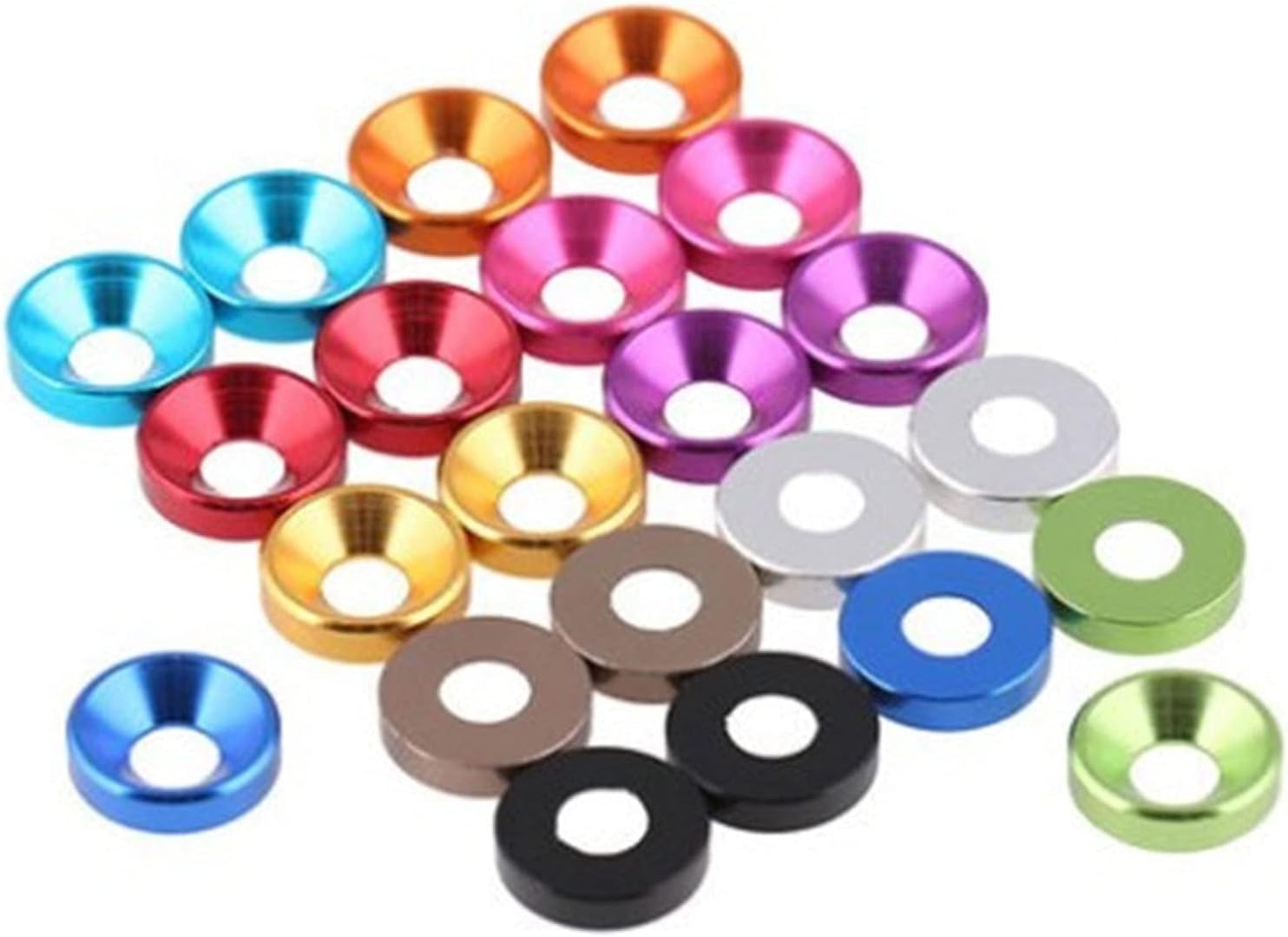 Amazon.com: EVALYX Xuhuhu-Flat Washers 20pcs Aluminum Washer M2 M2.5 M3 M4 M5 M6 Colourful ...