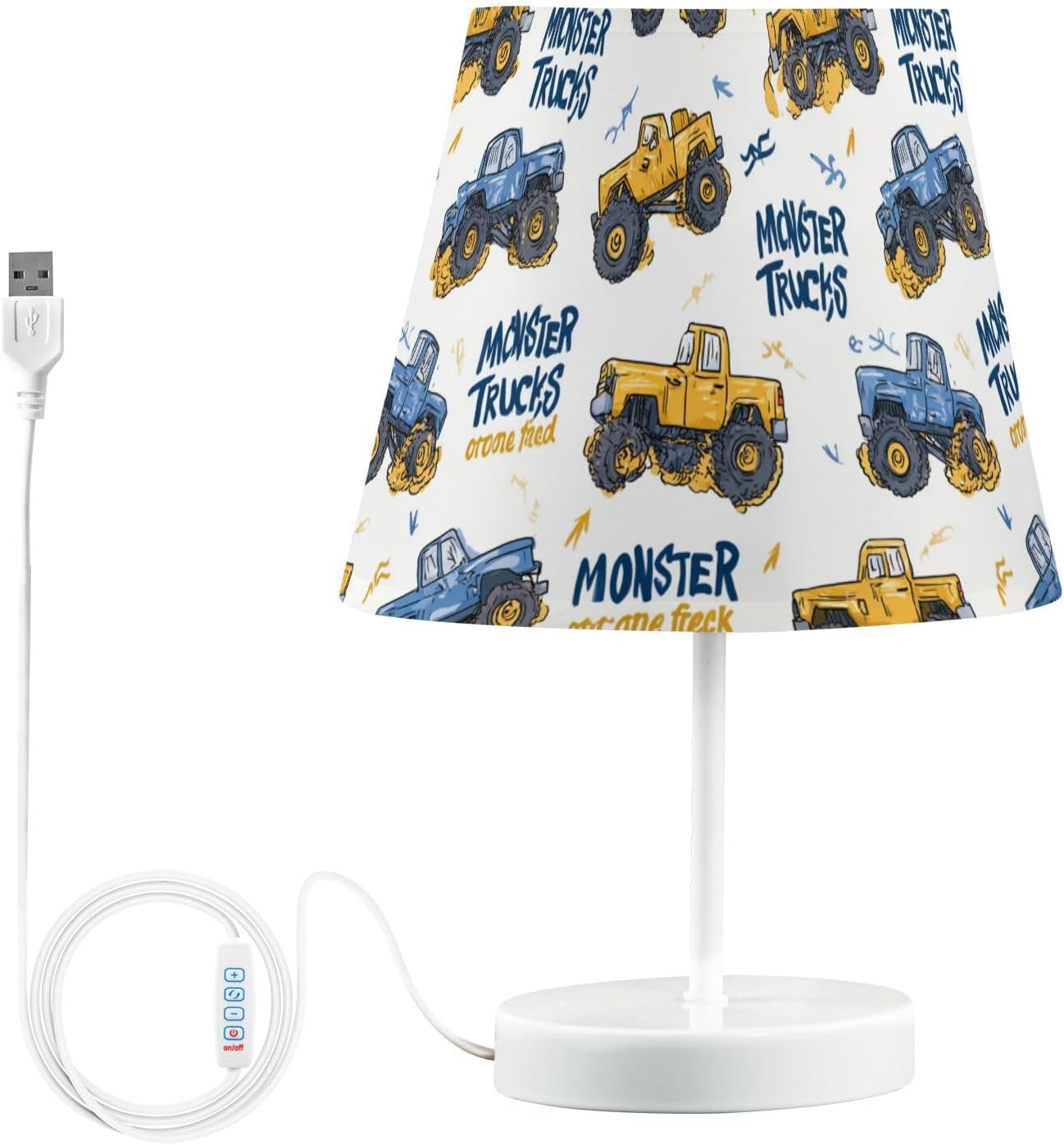 CIJEMAPW Monster Truck Road Table Lamp Cartoon Bedside Lamps LED Night ...