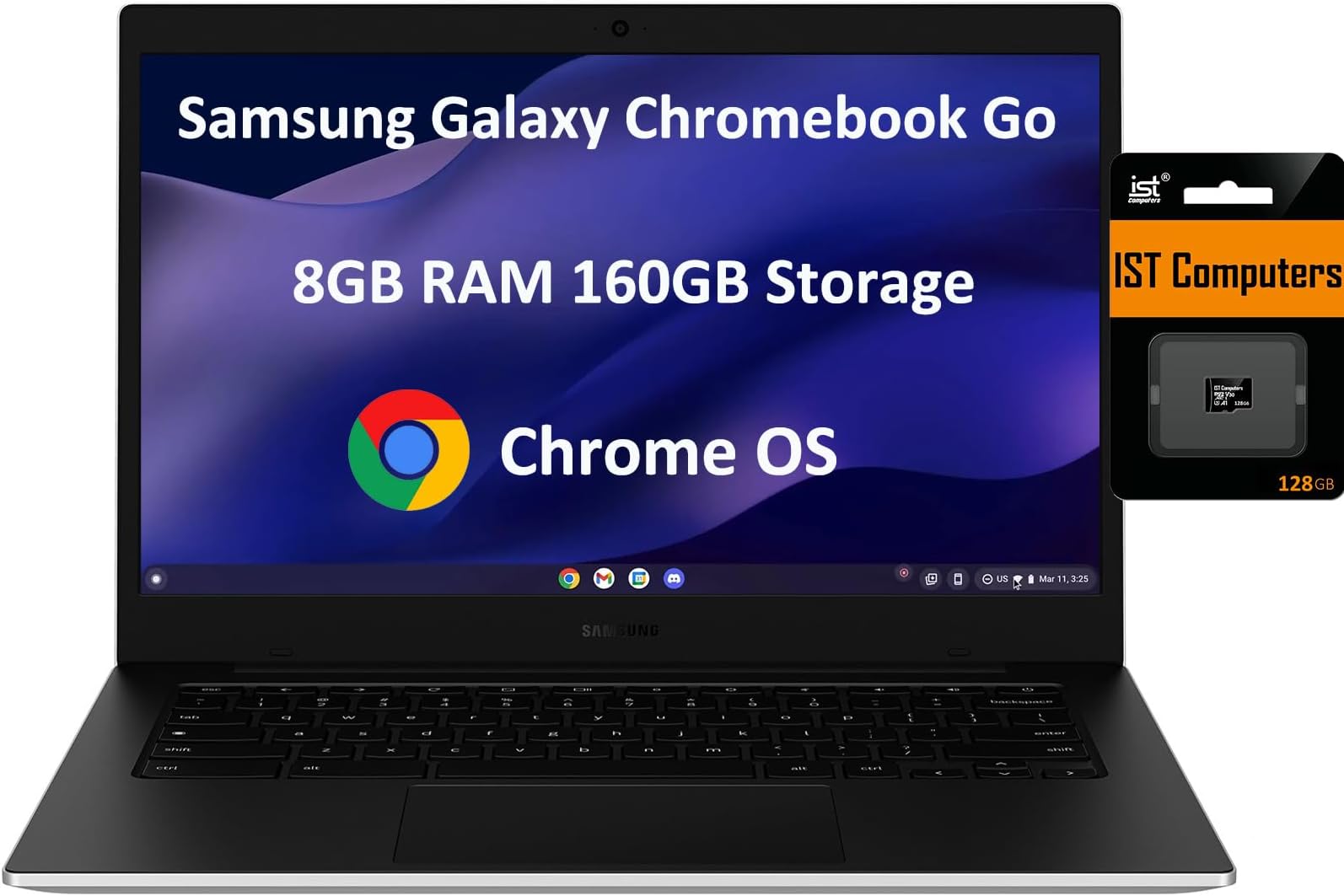 SAMSUNG Galaxy Chromebook Go Laptop (14'' HD Anti-Glare, Intel Celeron ...
