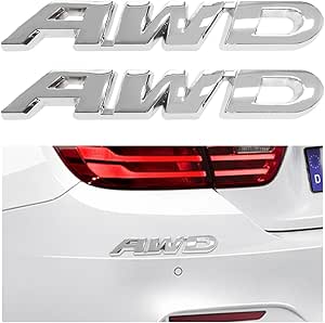 Amazon.com: Dickno 2PCS AWD Emblem Sticker, 3D Metal Letter Tailgate ...