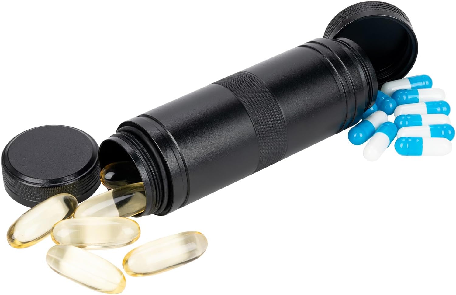 Amazon.com: Pill Case 2 Times a Day - Portable Metal Pill Box Daily ...