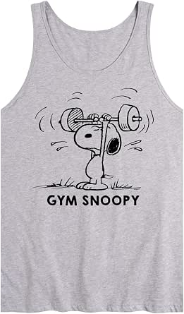 Peanuts - Gym Snoopy - Men's Jersey Tank at Amazon Men’s Clothing store