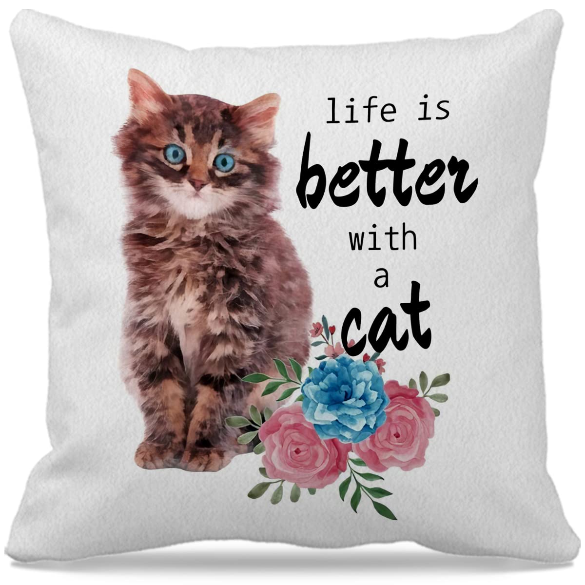 Amazon.com: GICHUGI Cartoon Cat Pillow Covers - Cat Lover Gifts for ...