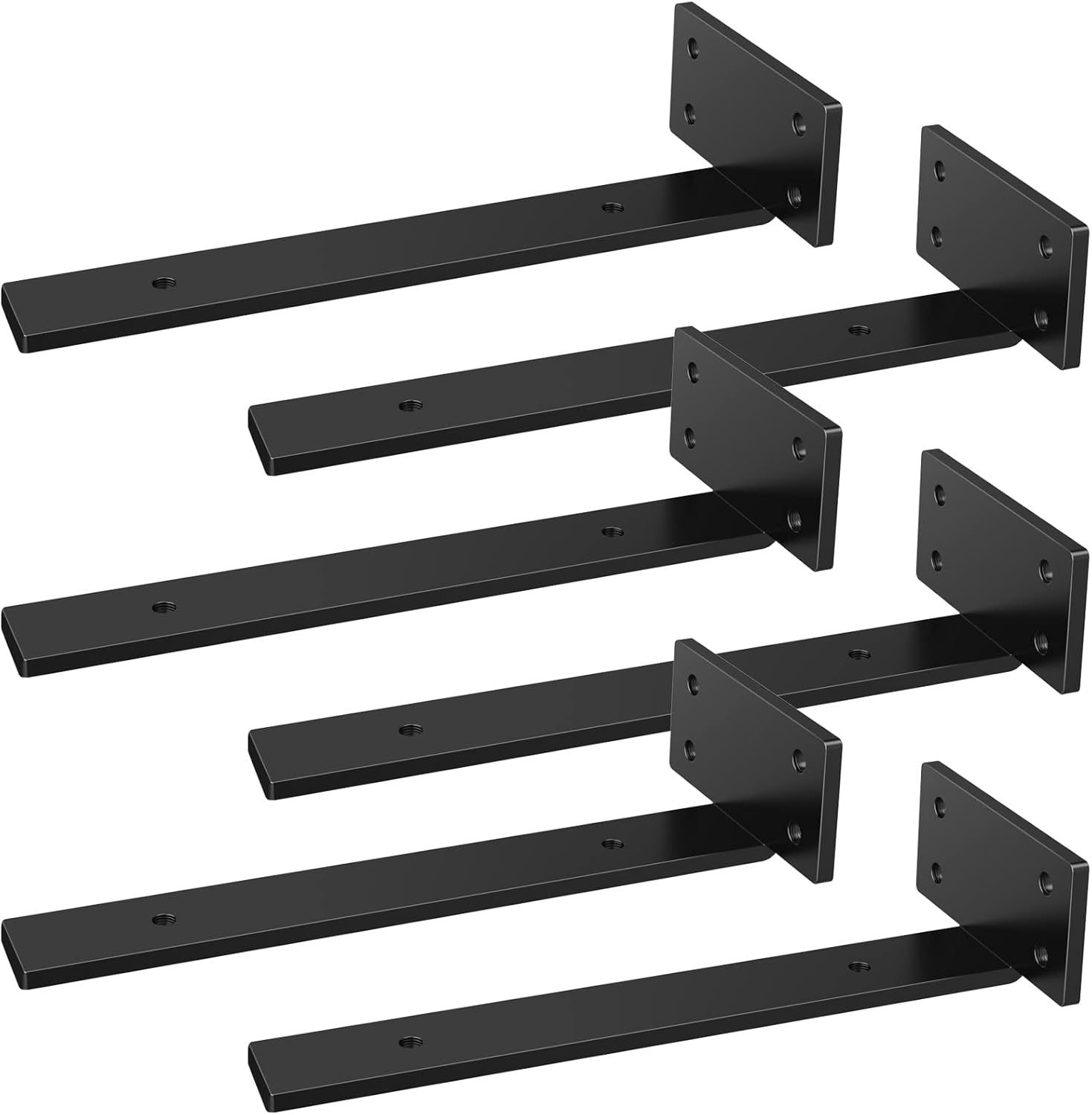 Riuog 6 Pack Heavy Duty Shelf Bracket, 7.8in Floating Invisible L ...