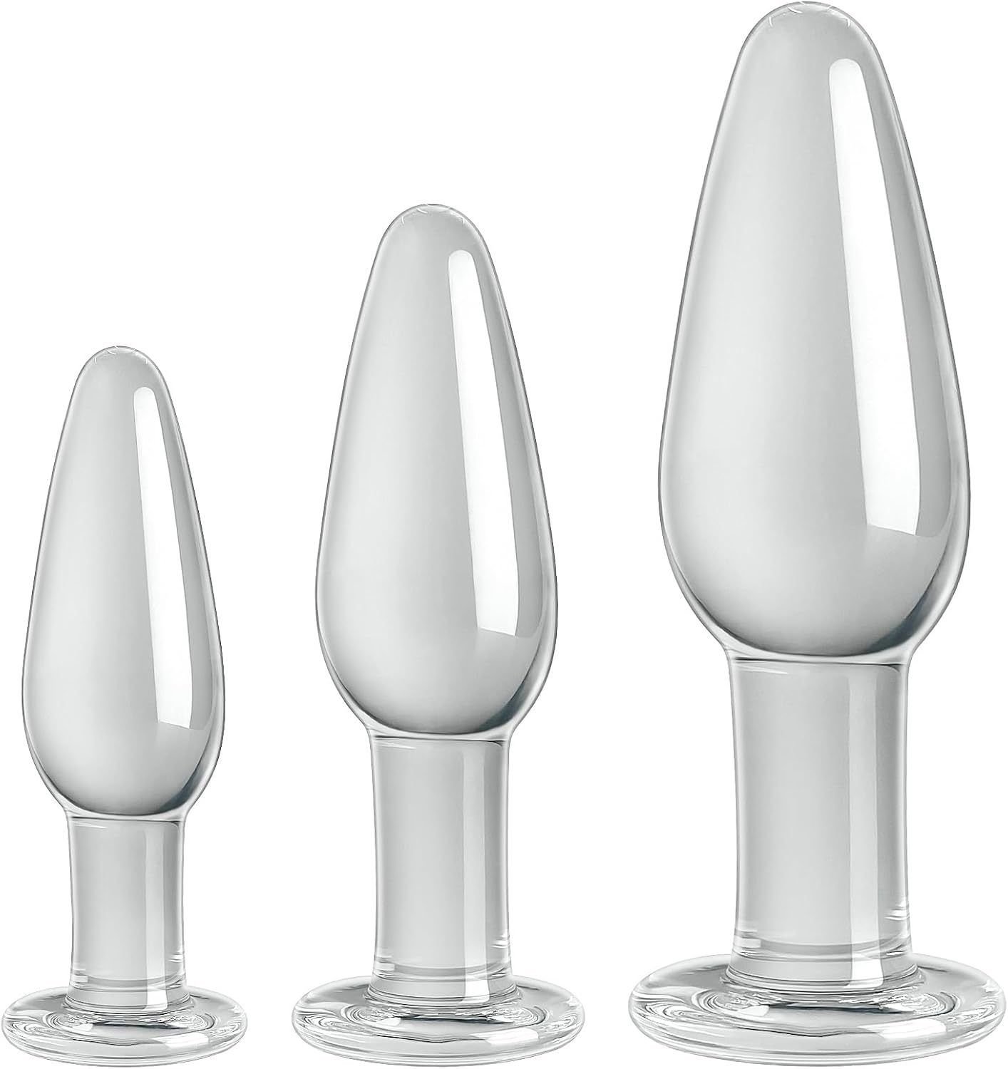 Glas Kristall Anal Butt Plug 3 Stücke Konische Buttplug Set G-Punkt ...