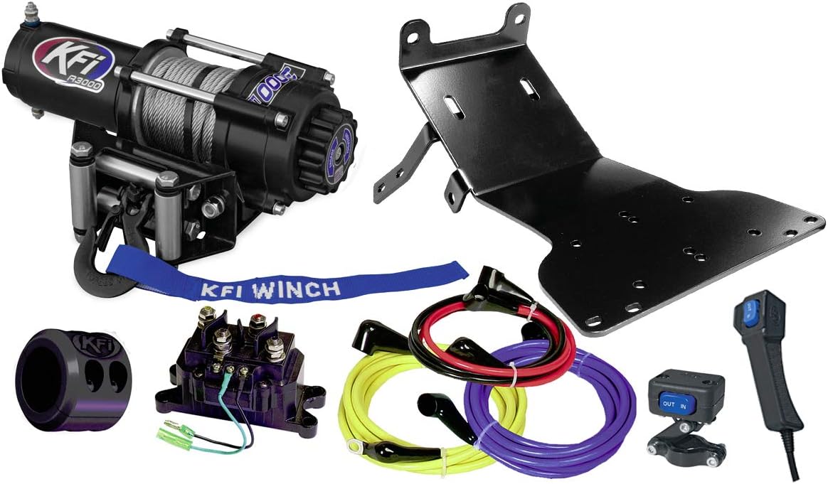 Amazon.com: KFI Combo Kit - A3000 3000 lb Winch & 100505 Winch Mount ...