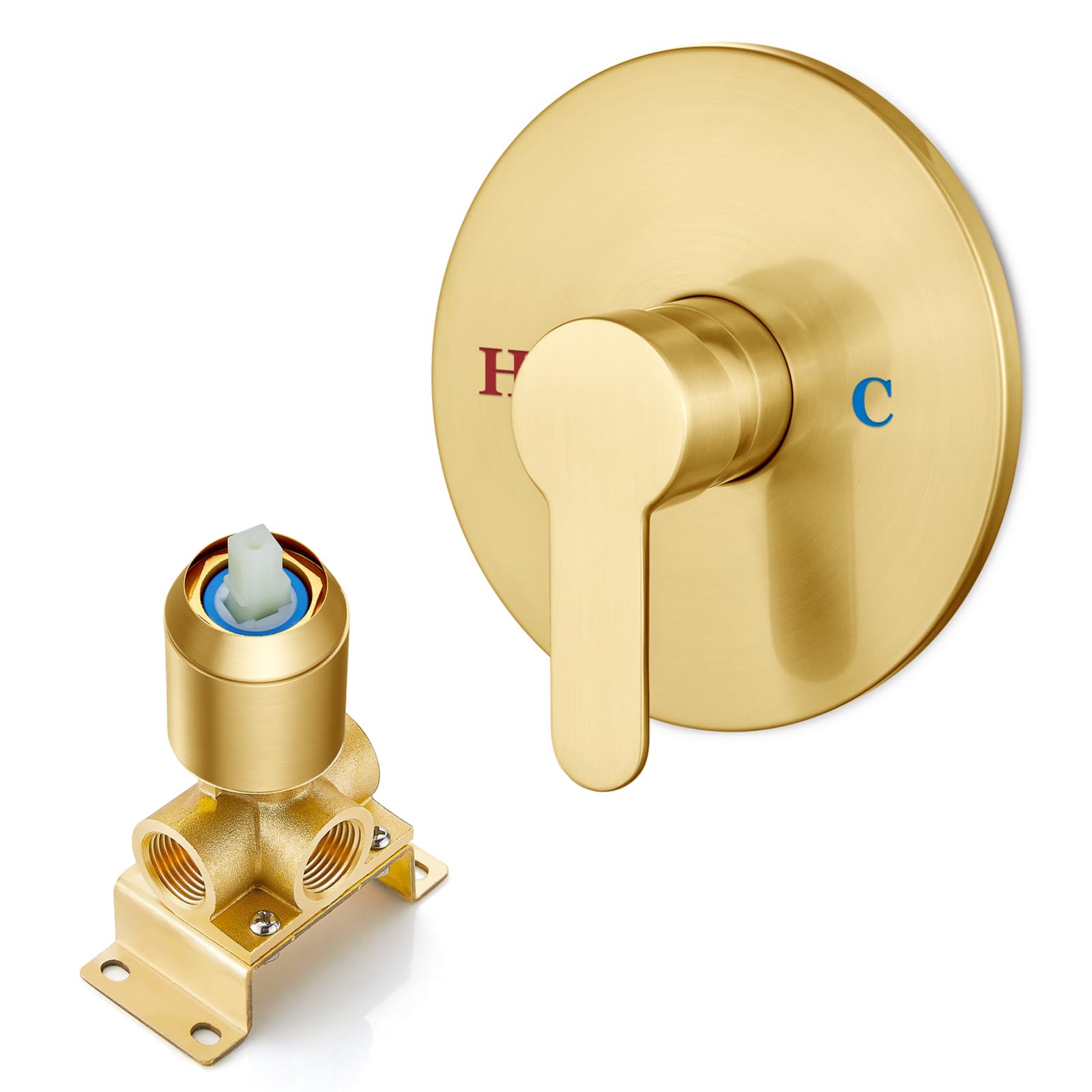 Heyalan Bathroom Shower Valve Mixer Single-Function Single Handle ...