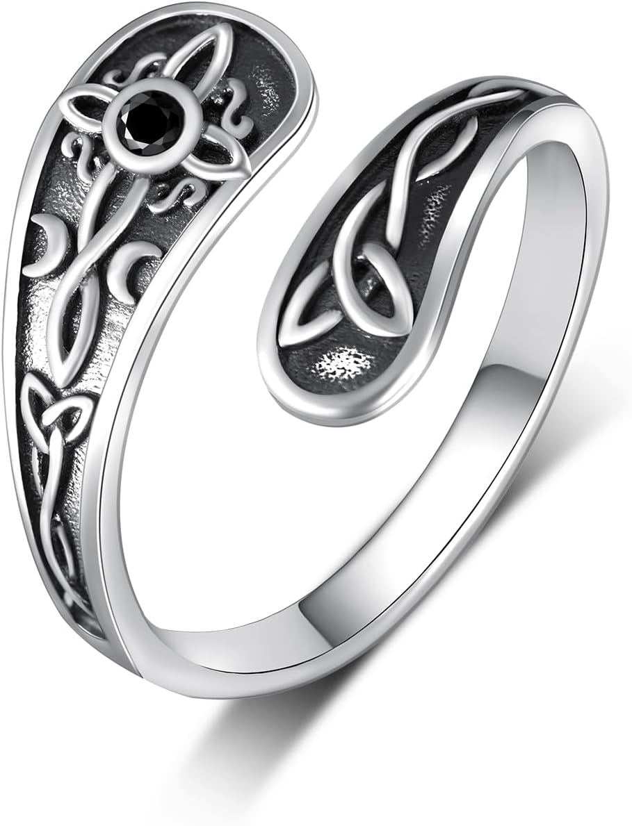 Amazon.com: Witches Knot Ring 925 Sterling Silver Witch Celtic Knot ...