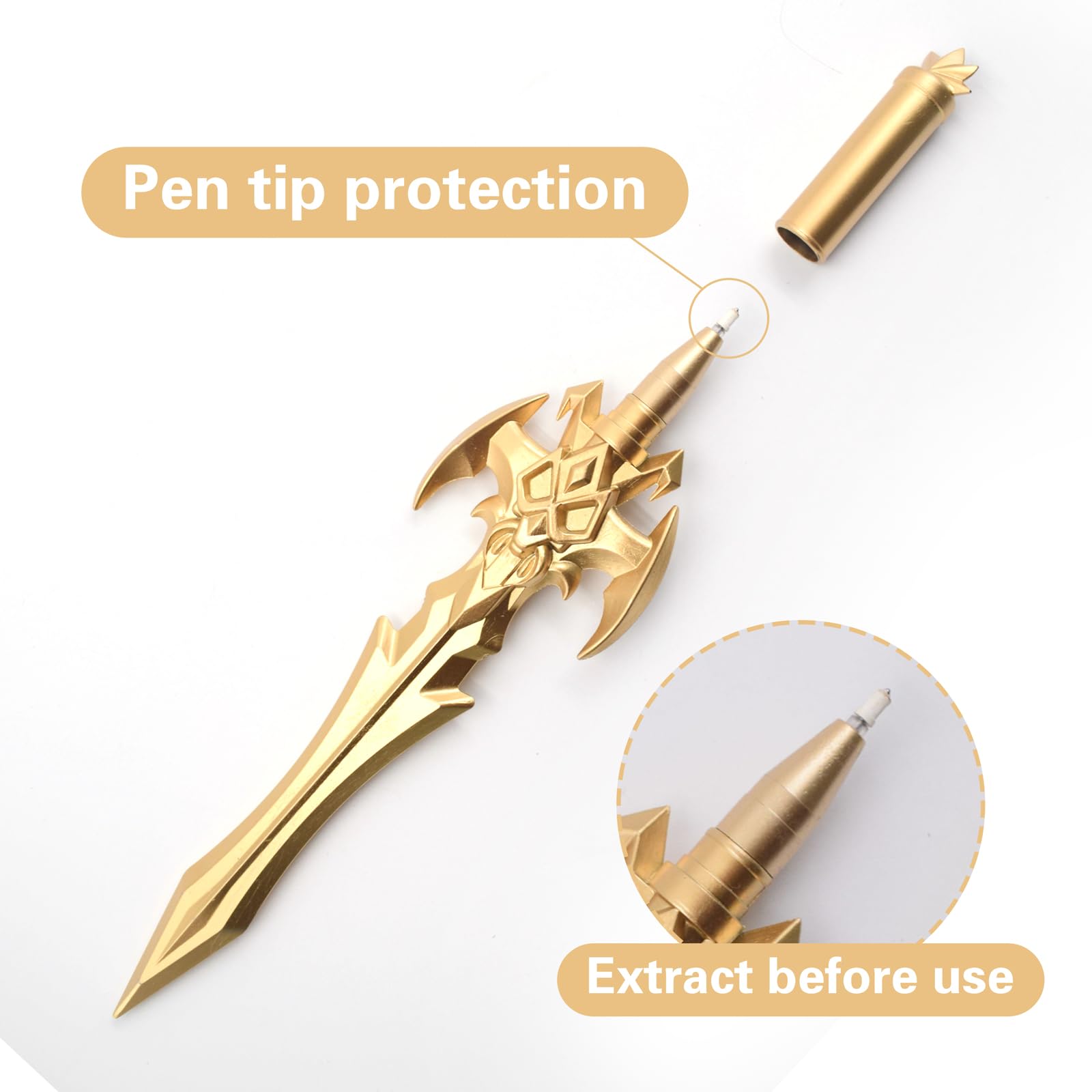 Medieval Theme Pens 24-Piece Sword Shaped Gel Pens - 12 Medieval Sword ...