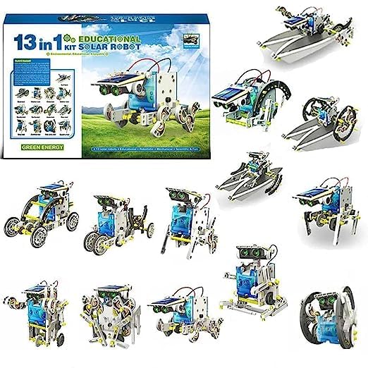 Buy GoldiMec 13 In 1 Solar Robot Kit Kids Station, Solar Robot Toy Game ...