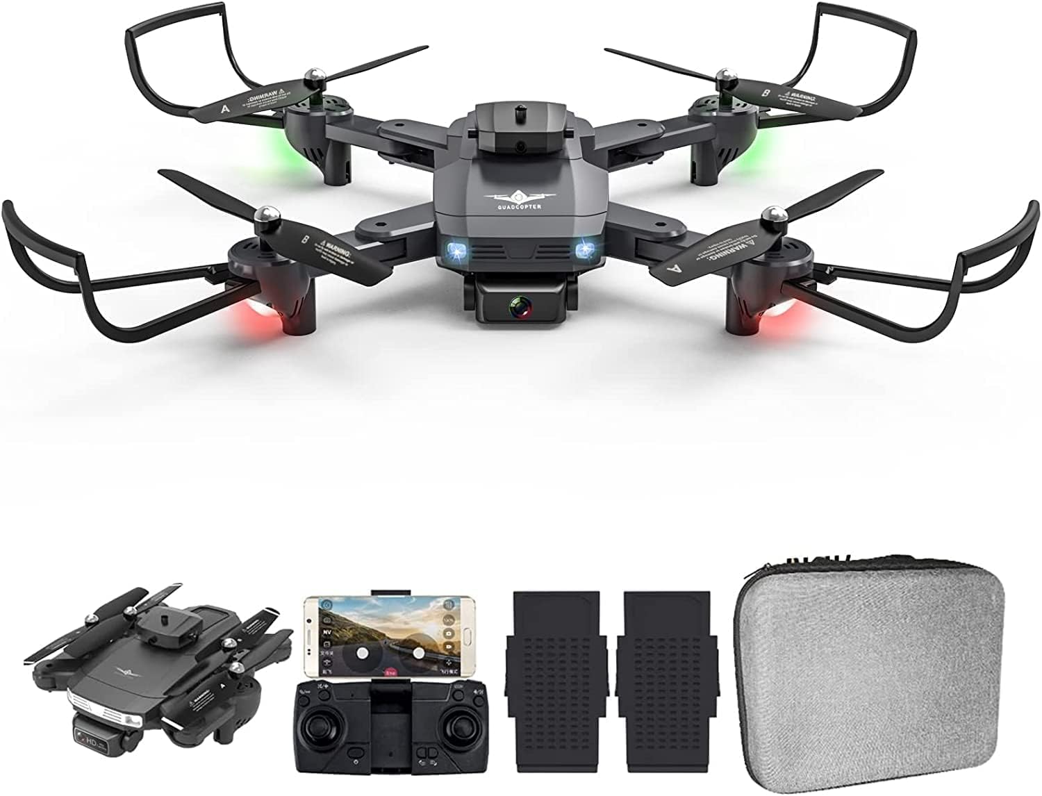 B-Qtech Drone with 4K Camera for Adults, Infrared Obstacle Avoidance ...