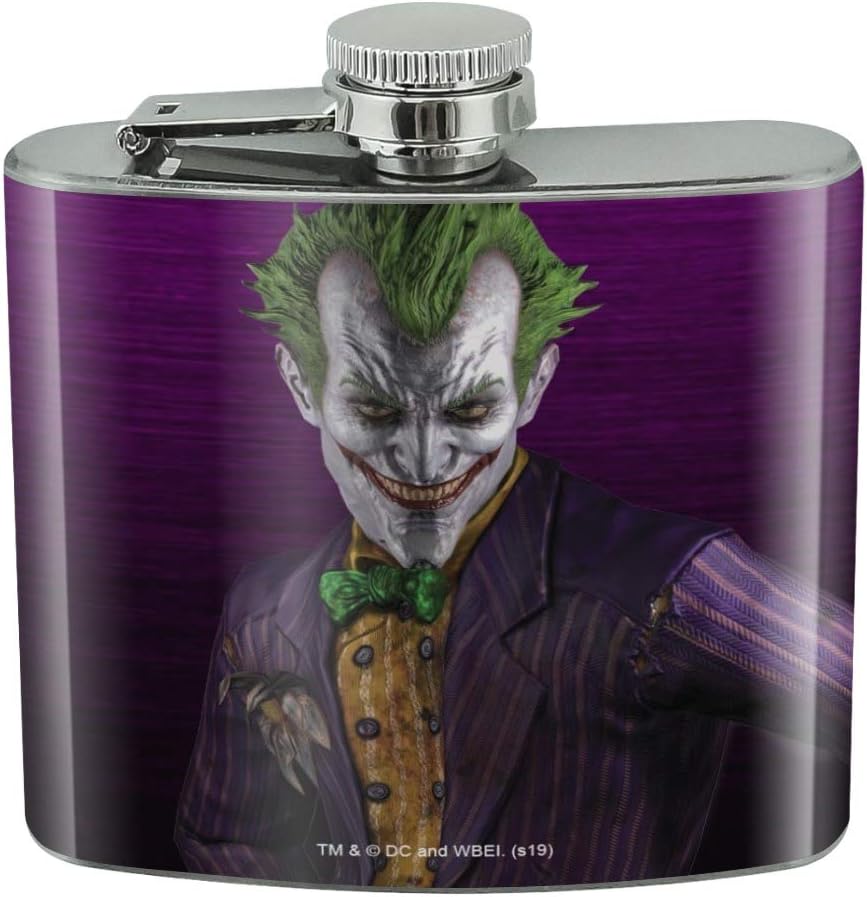 Amazon.com | Batman Arkham Asylum Video Game Joker Stainless Steel 5oz ...