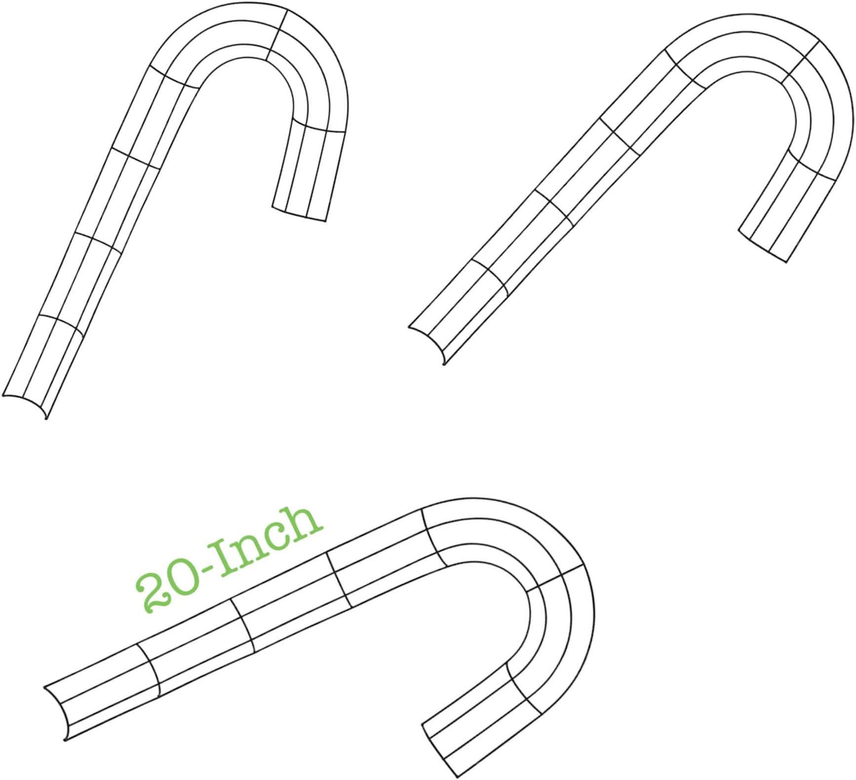 Amazon.com: Floral Garden 20.5" Holiday Candy Cane Metal Wreath Form ...