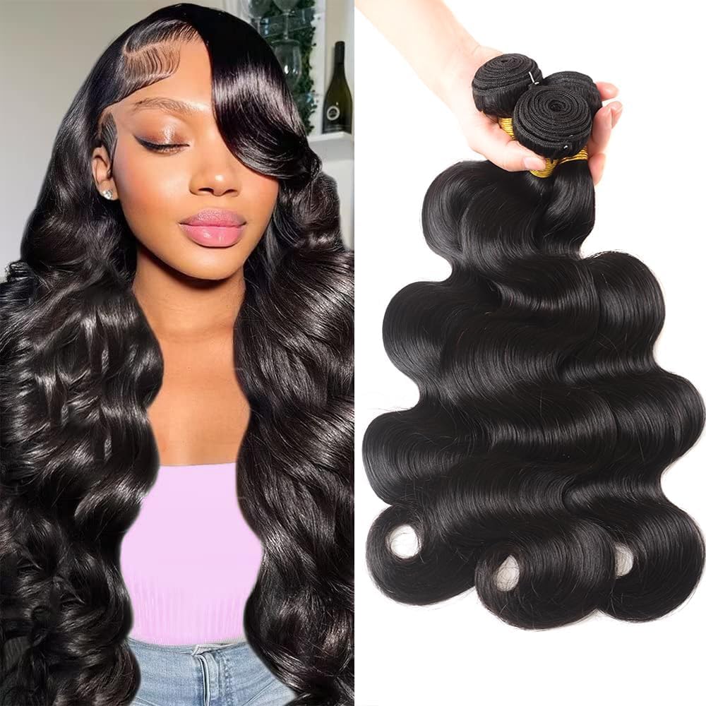 Amazon.com : 12A Human Hair Bundles 16 18 20 Inch Body Wave Bundles ...
