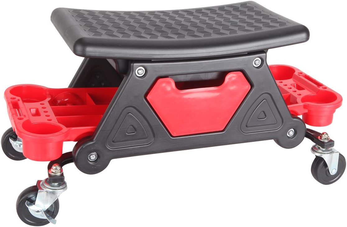 KATSU Workshop Stool 300lbs Capacity Garage Stool with Wheels, Heavy ...