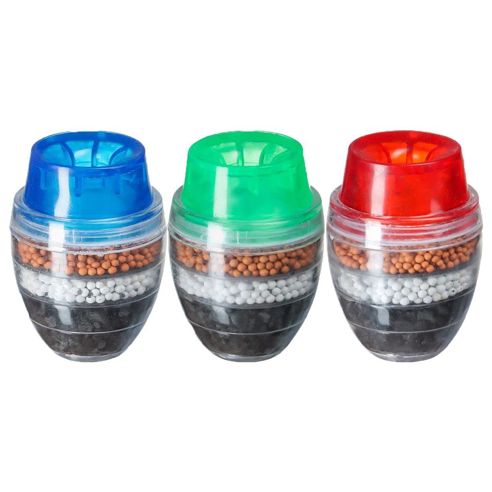 3 Pcs Faucet Water Filters, Purifier Kitchen Tap Filtration Activated ...