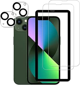 Amazon.com: HKKAIS Easy Alignment Frame Designed For iPhone 13 [6.1 inch] Tempered Glass Screen ...