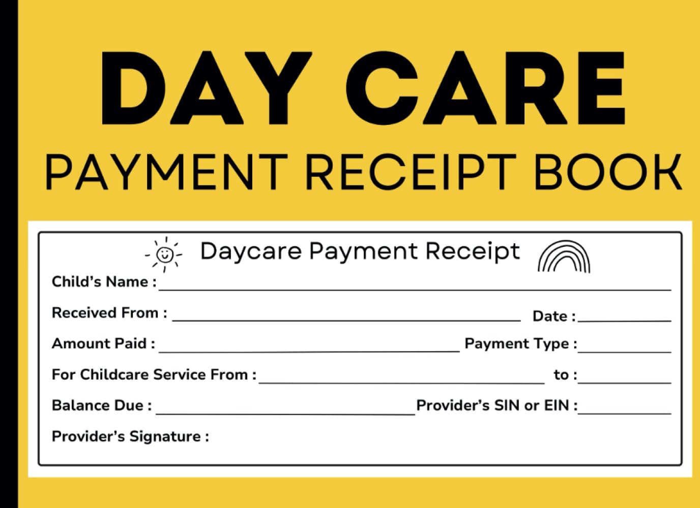 Amazon.com: Daycare Payment Receipt: Money and Payments Receipts Book ...