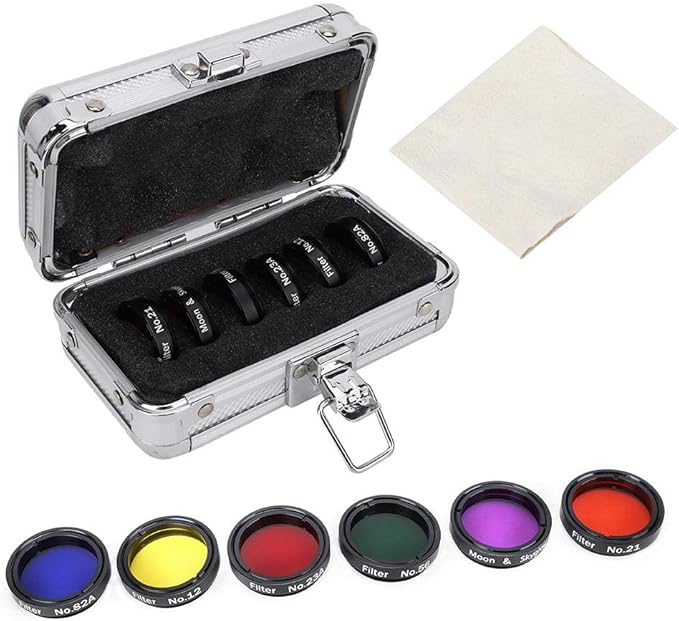 Amazon.com : 6 PCS 1.25Inch Colorful Telescope Filter Kit, Telescope ...