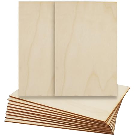 Amazon.com : Unfinished Wood, 15 Pack Balsa Wood Sheets, Basswood Thin ...