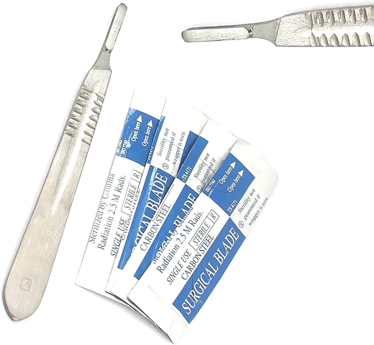 Amazon.com: 1 Stainless Steel Scalpel Knife Handle #4 with 20 STERILE ...