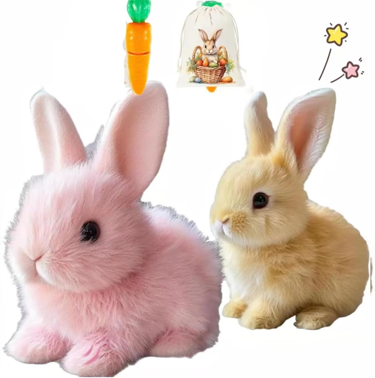 Amazon.com: DUOYINTL Rabbit. Easter Realistic Rabbit, Super Fun Toy ...