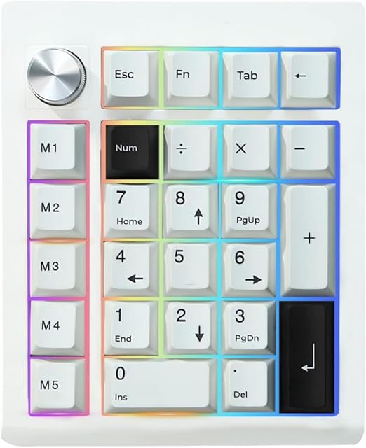 Amazon.com: GMK26 Mechanical Numpad,QMK/VIA Macro Keypad BT5.0/2.4ghz ...