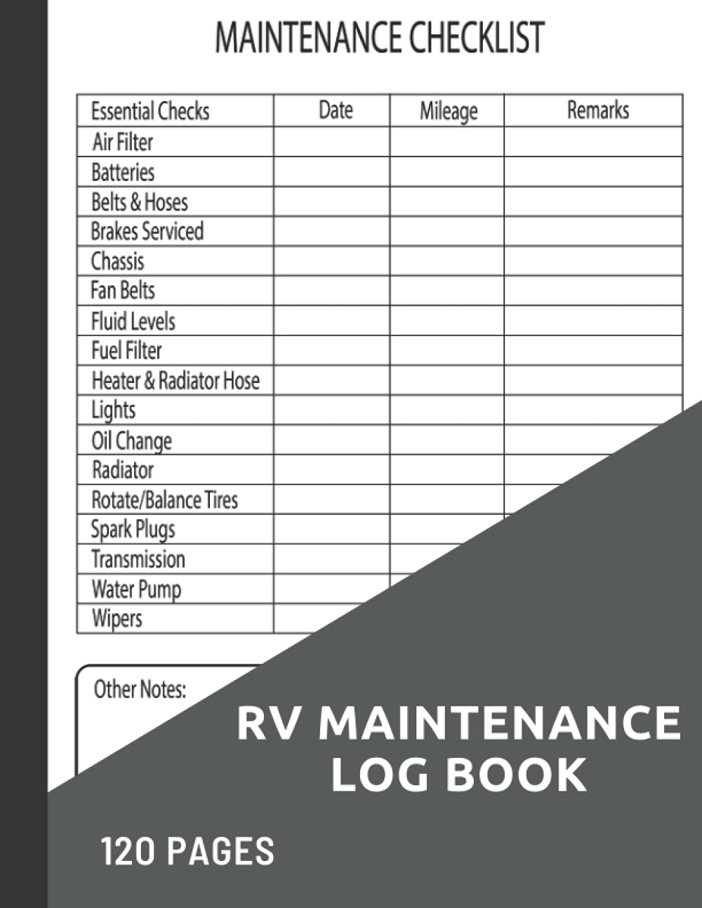 Buy RV Maintenance Log Book: Simple RV Care, Repair And Maintenance ...