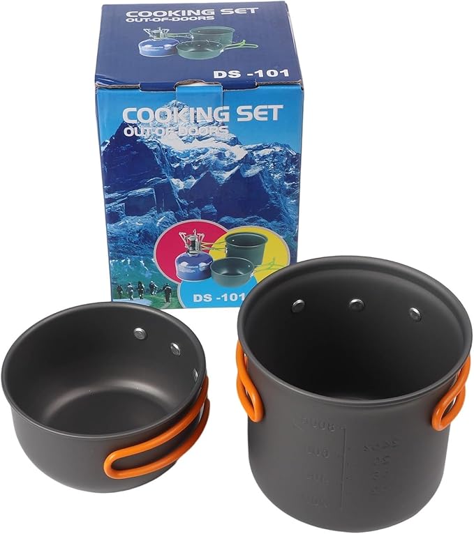 Amazon.com : Portable Outdoor Cooking Set with Non- Pot and Pan ...