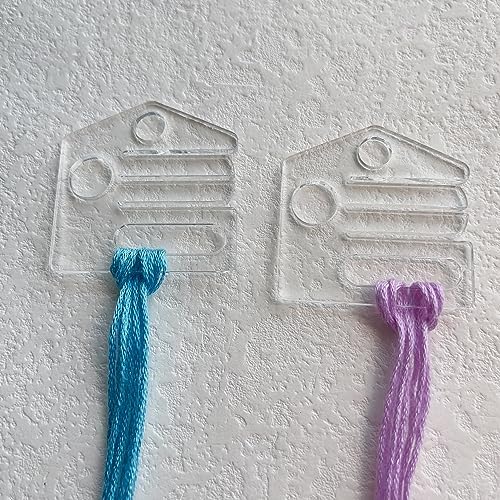 Amazon.com: 50 Pieces Acrylic Bobbins, Thread Holders, Floss Organizer ...