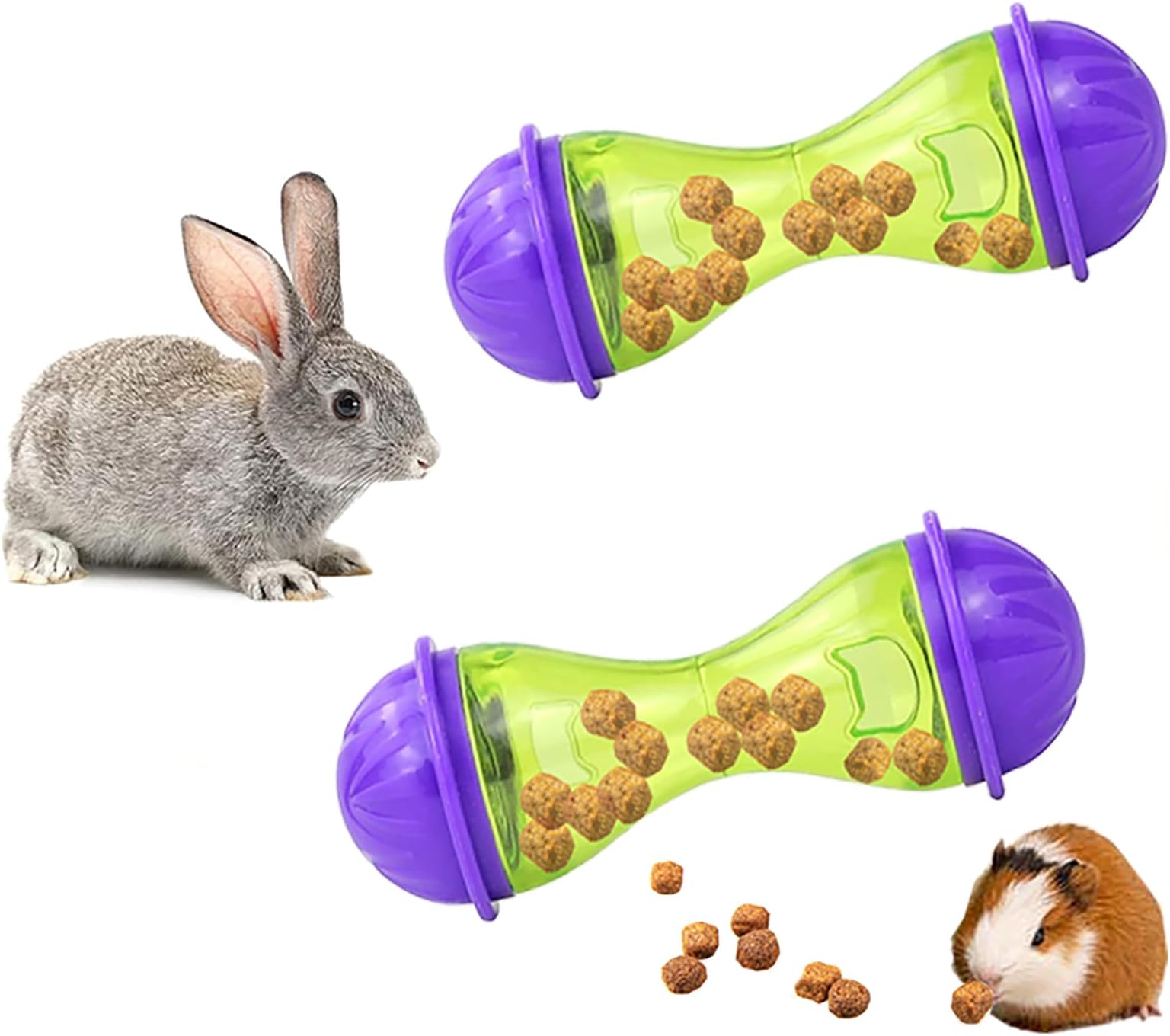 Amazon.com : HZAKXIN 2Pcs Rabbit Treat Ball Interactive Bunny Toys Food ...
