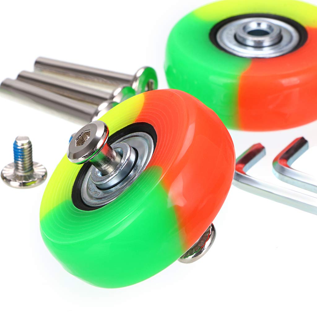 Luggage Replacement Wheels 45mm Set - 4 Pack Swivel Caster Wheels With ...