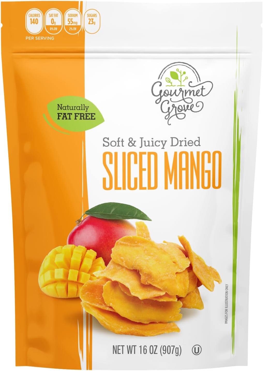 Amazon.com: Dried Mango Slices - 1 Pound | Natural Sliced Mangoes ...